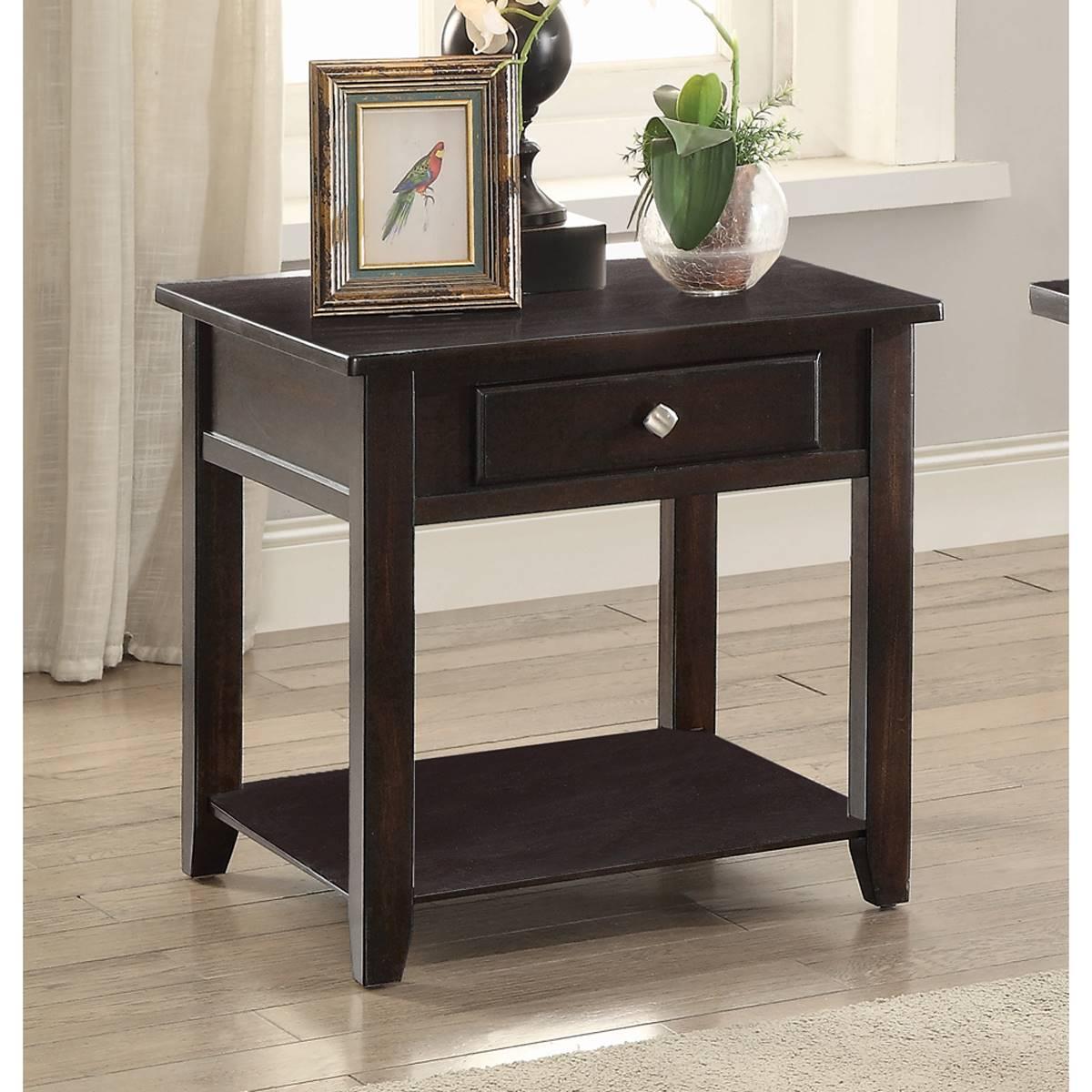 Click here for Coaster Square 1-shelf End Table - Walnut prices