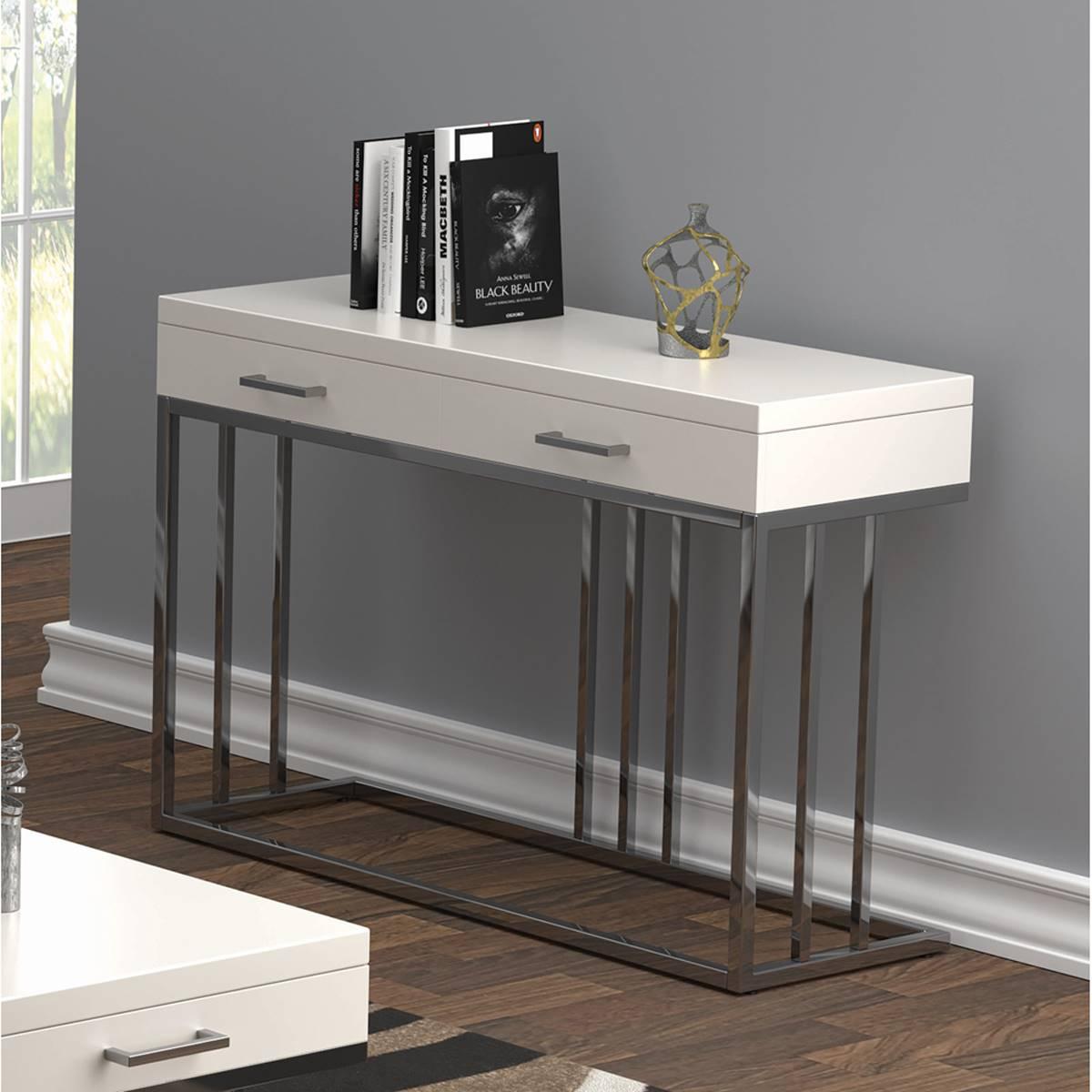 Click here for Coaster 2-Drawer Rectangular Sofa Table - Glossy W... prices