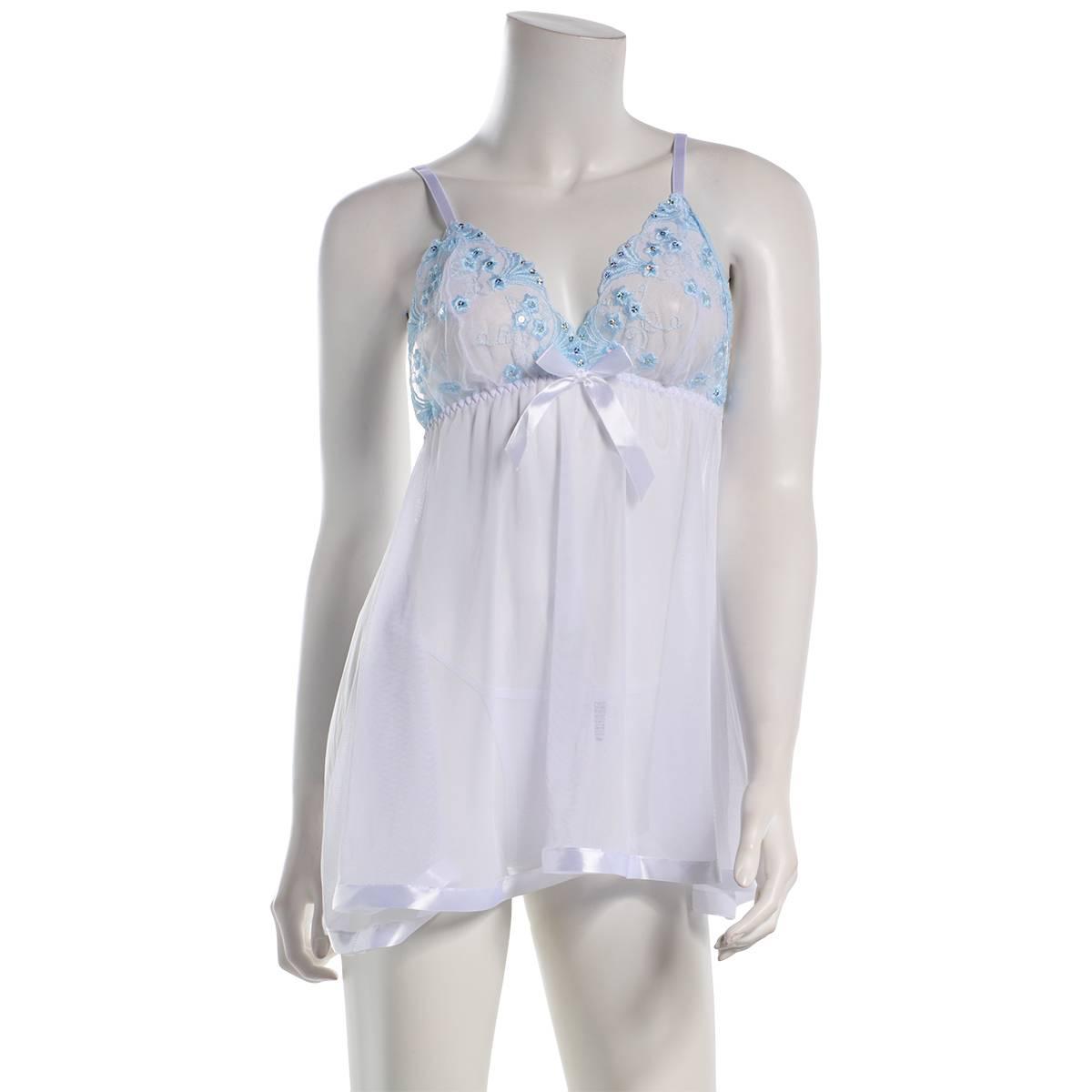 Click here for Womens Spree Intimates 2Pc. Sequin Mesh Babydoll S... prices