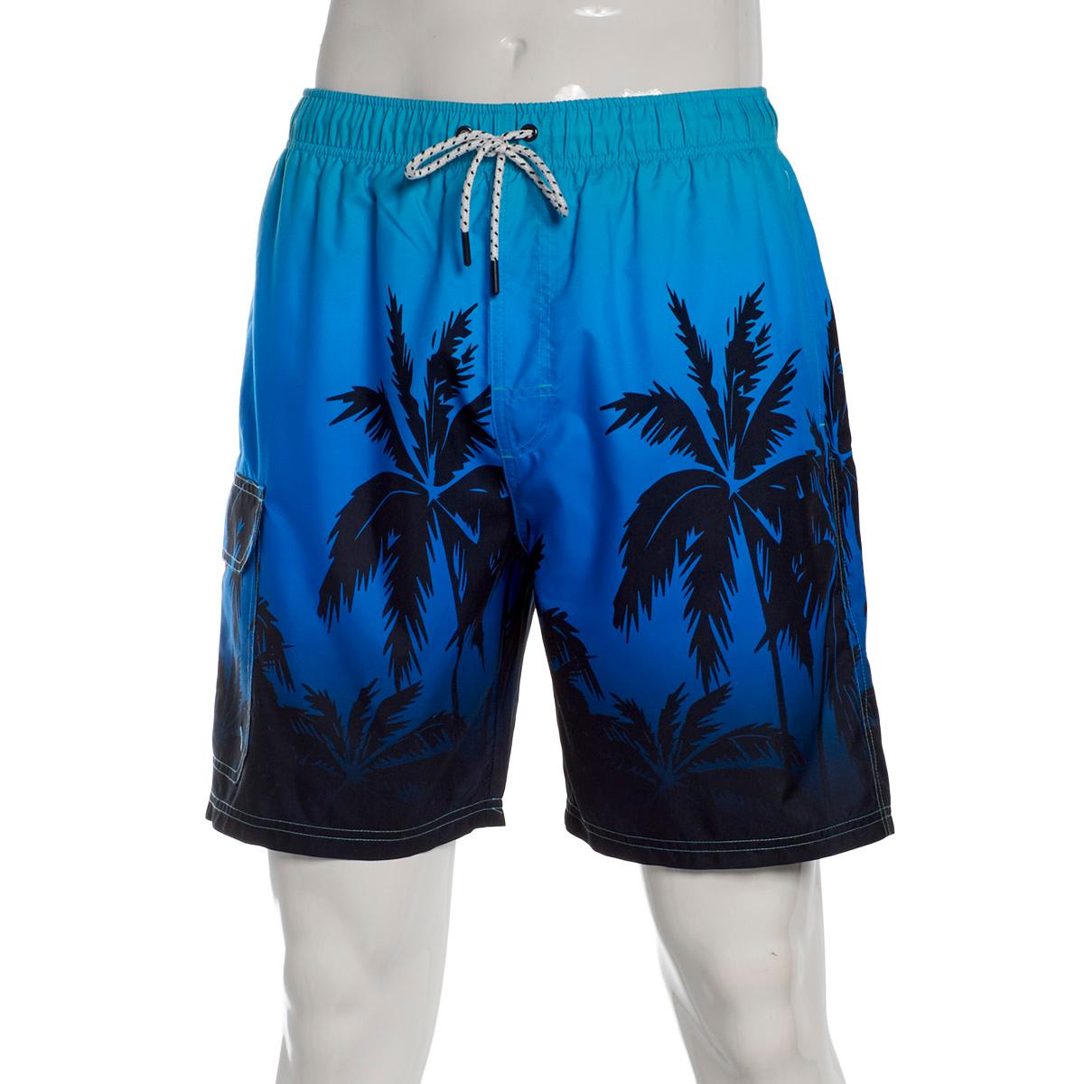 Click here for Young Mens SURFZONE Blue Ombre Palms Swim Trunks prices