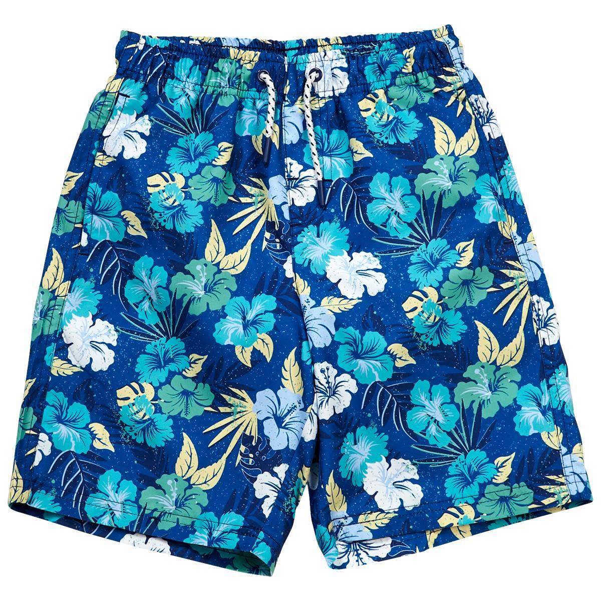 Click here for Boys (8-20) SURFZONE(R) Hibiscus Swim Trunks prices