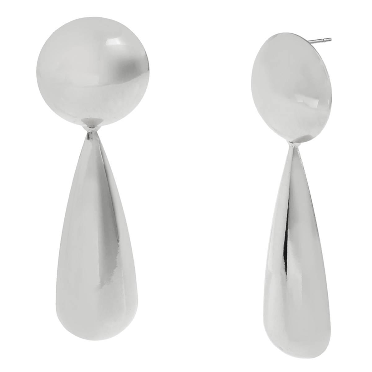 Click here for Steve Madden Rhodium Puffy Teardrop Drop Earrings prices