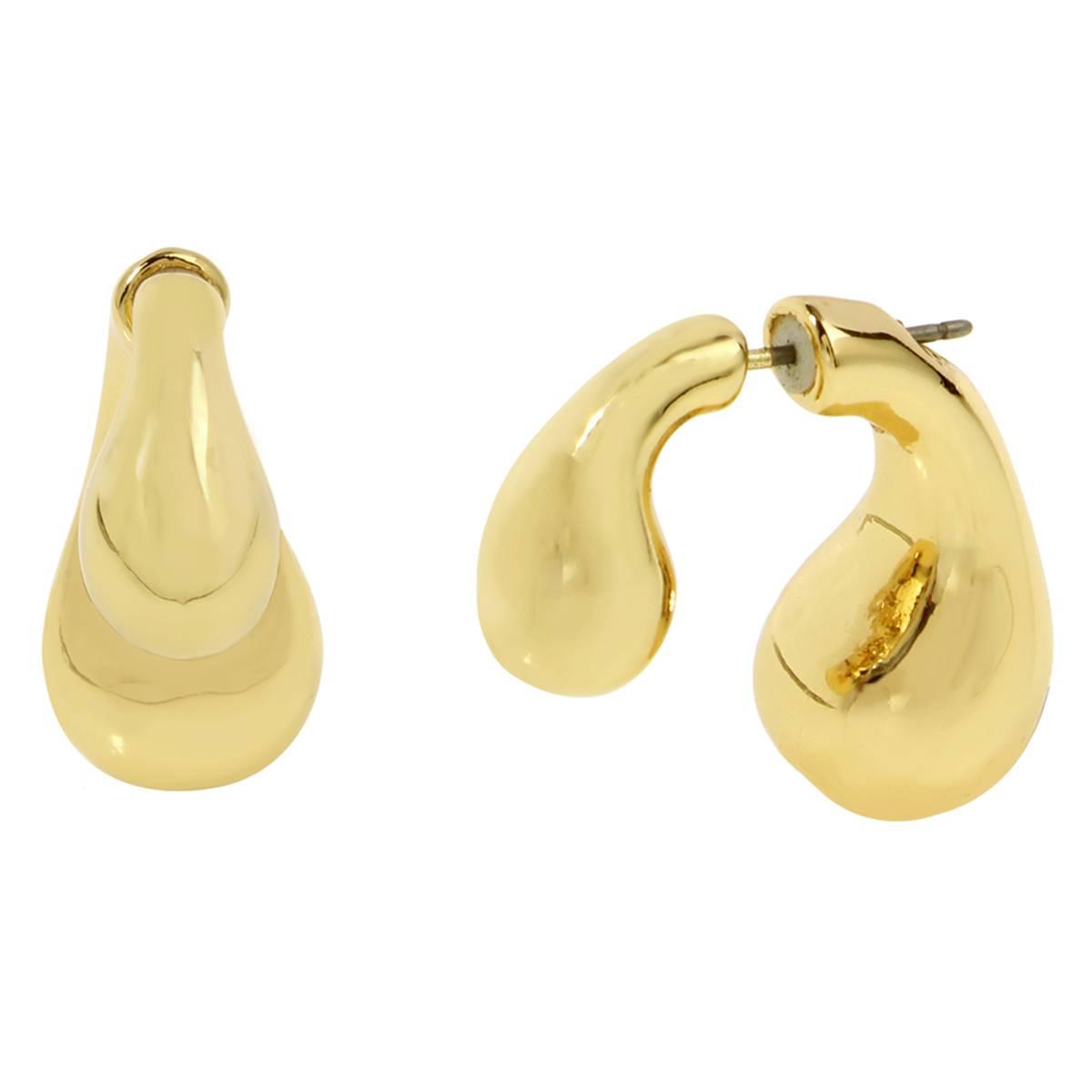 Click here for Steve Madden Gold Teardrop Front back Stud Earring... prices
