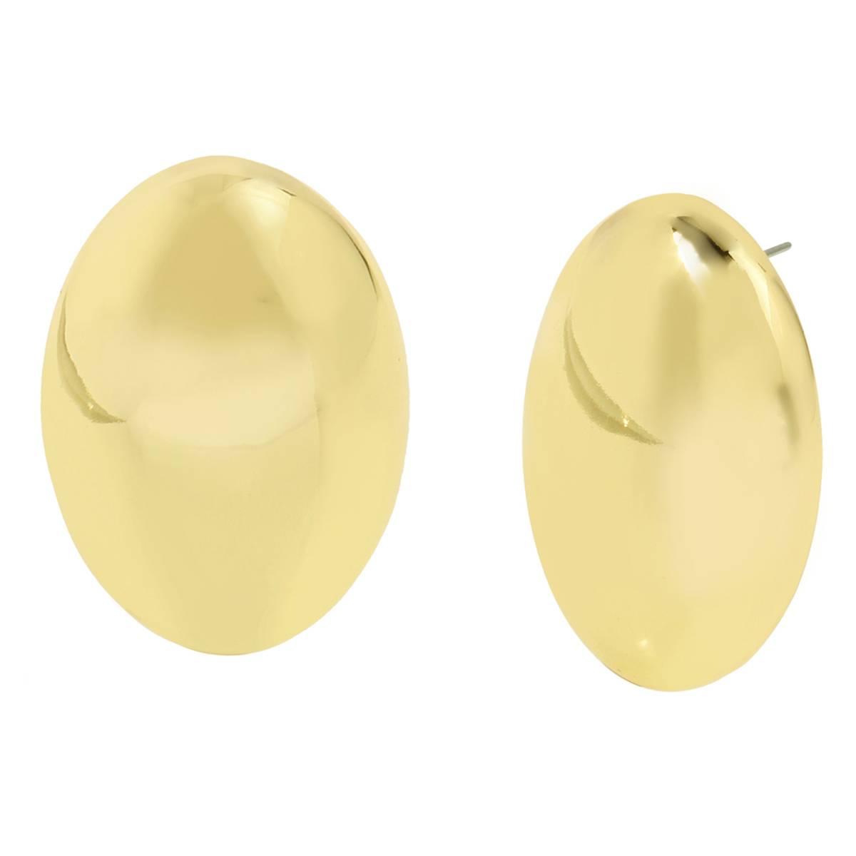 Click here for Steve Madden Gold Puffy Oval Statement Button Stud... prices