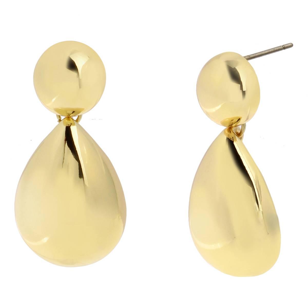 Click here for Steve Madden Gold Puffy Teardrop Drop Earrings prices