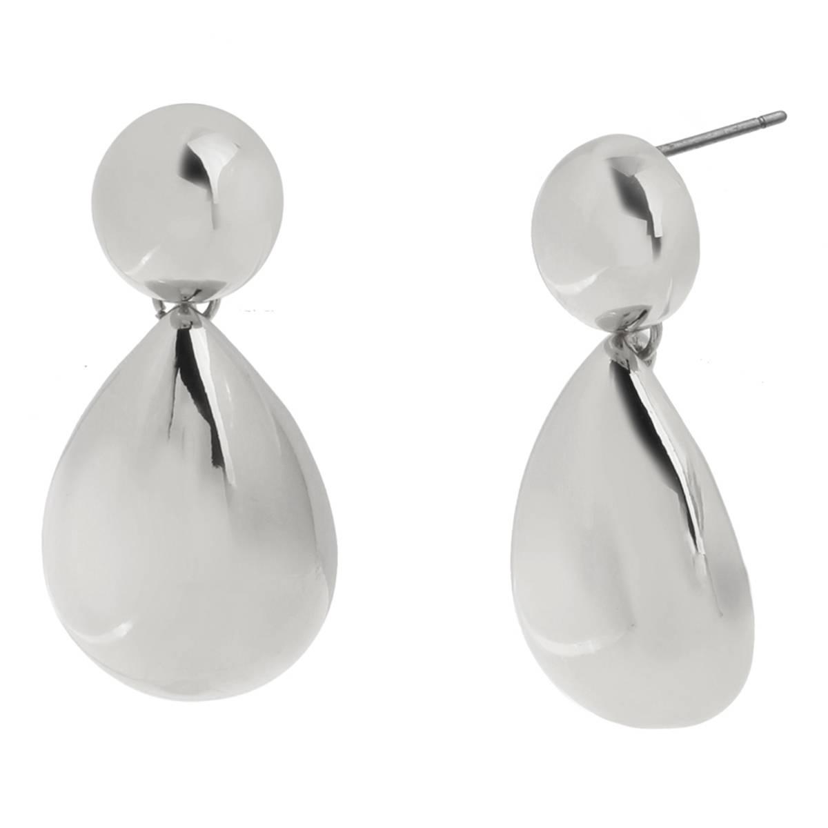 Click here for Steve Madden Silver Puffy Teardrop Drop Earrings prices