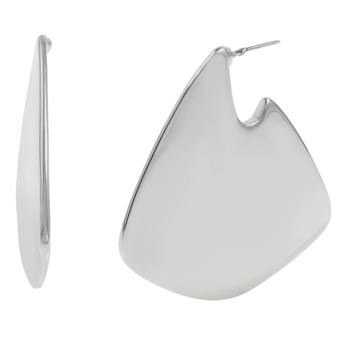 Click here for Steve Madden Geometric Silver Statement Hoop Earri... prices