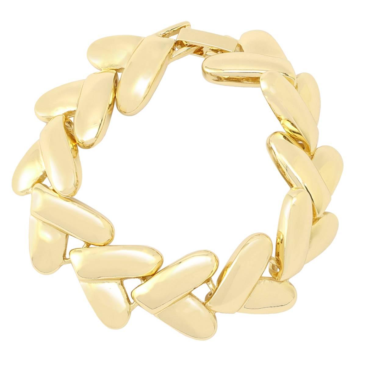 Click here for Steve Madden Gold-Tone Heart Link Bracelet prices