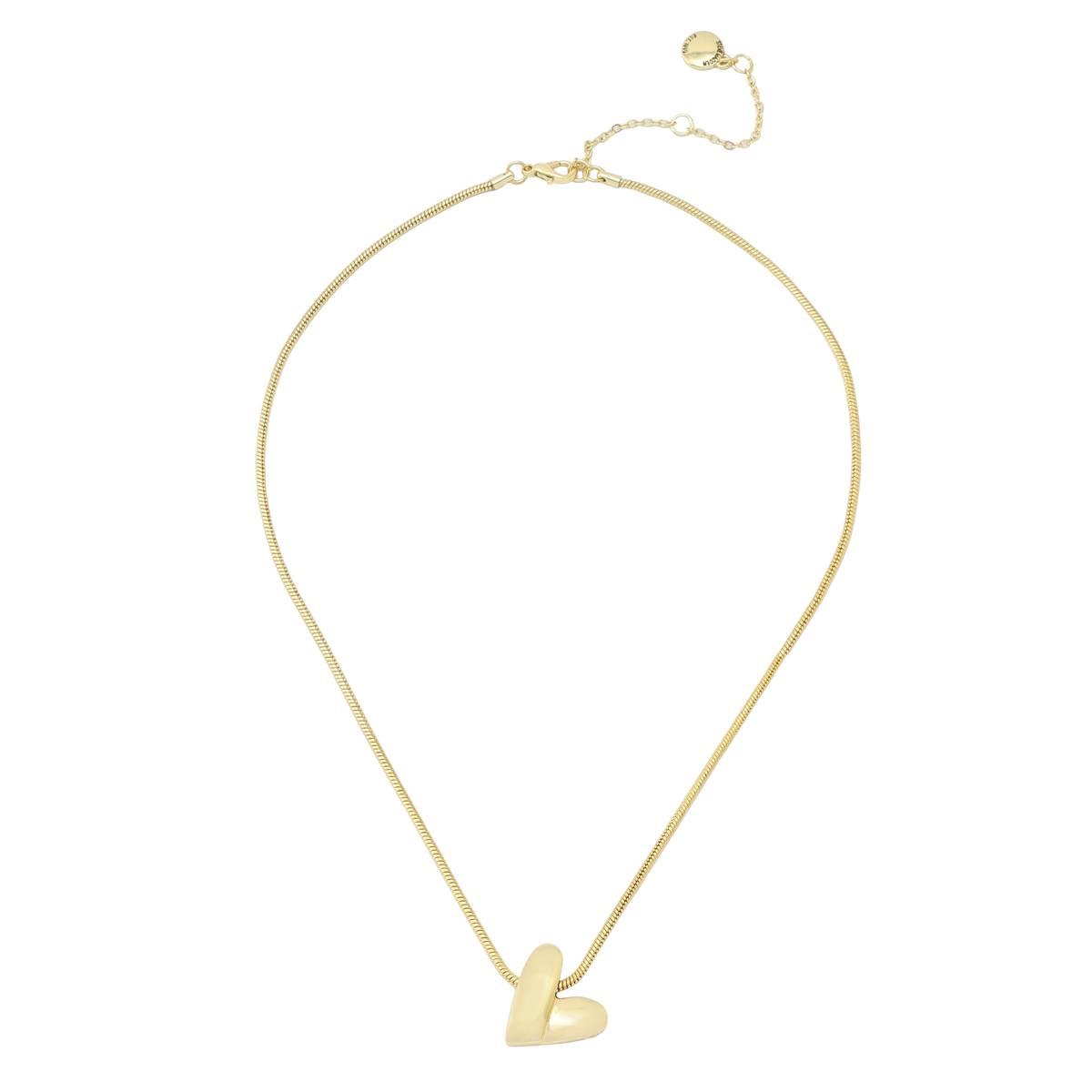 Click here for Steve Madden Gold-Tone Sculpted Heart Pendant Coll... prices