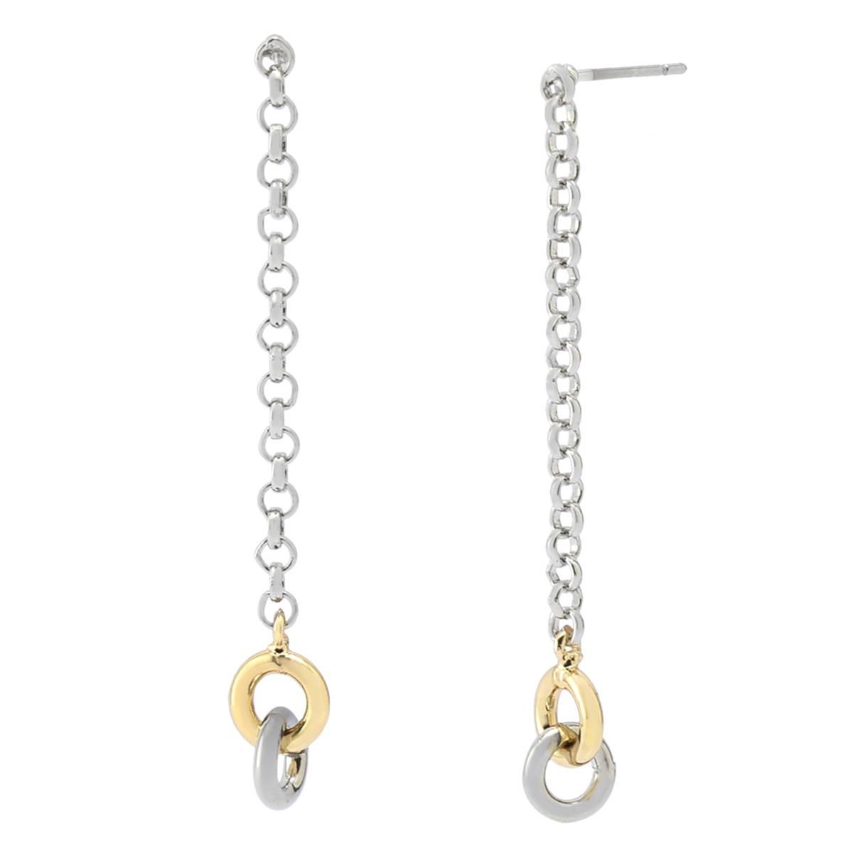 Click here for Steve Madden Two-Tone Interlocking Rings Linear Da... prices