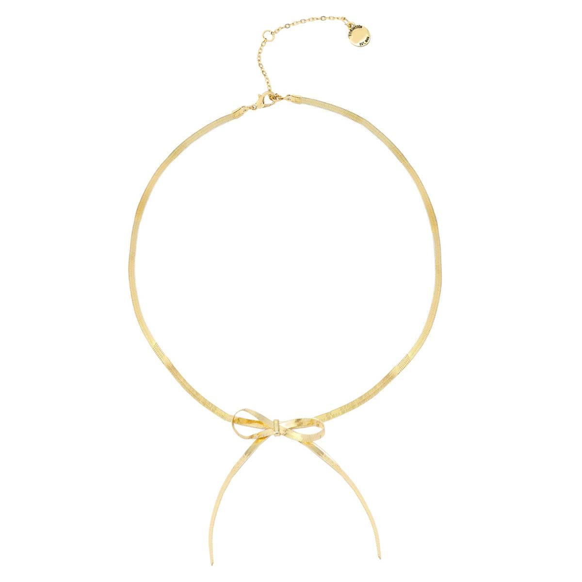 Click here for Steve Madden Gold-Tone Bow Chain Pendant Necklace prices