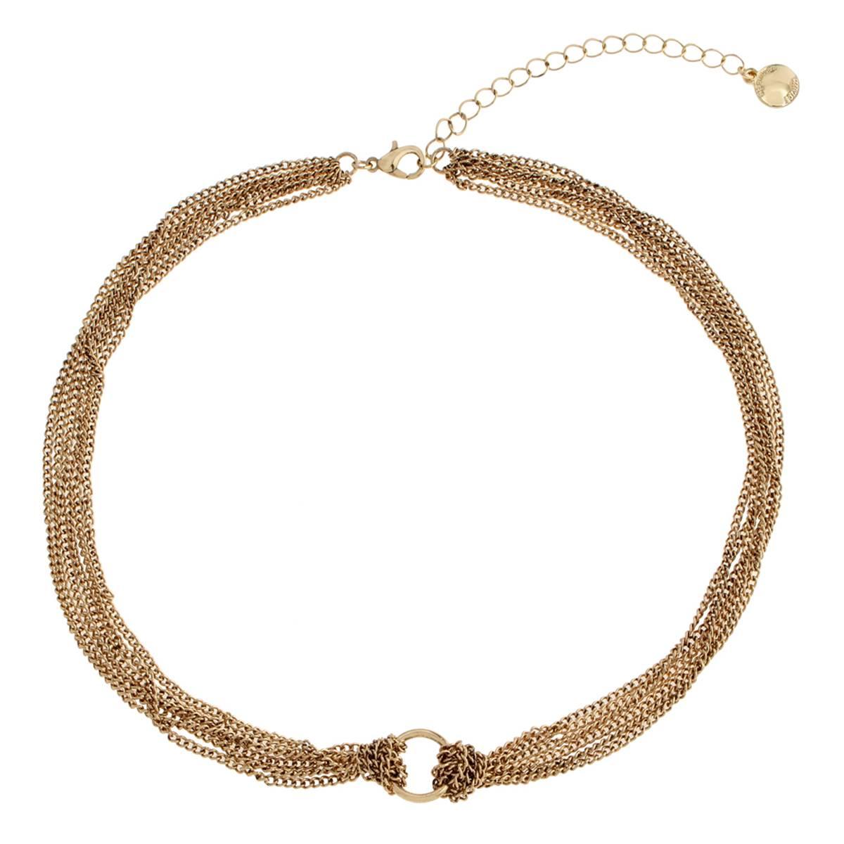 Steve Madden Knot Layered Chain Chocker Necklace