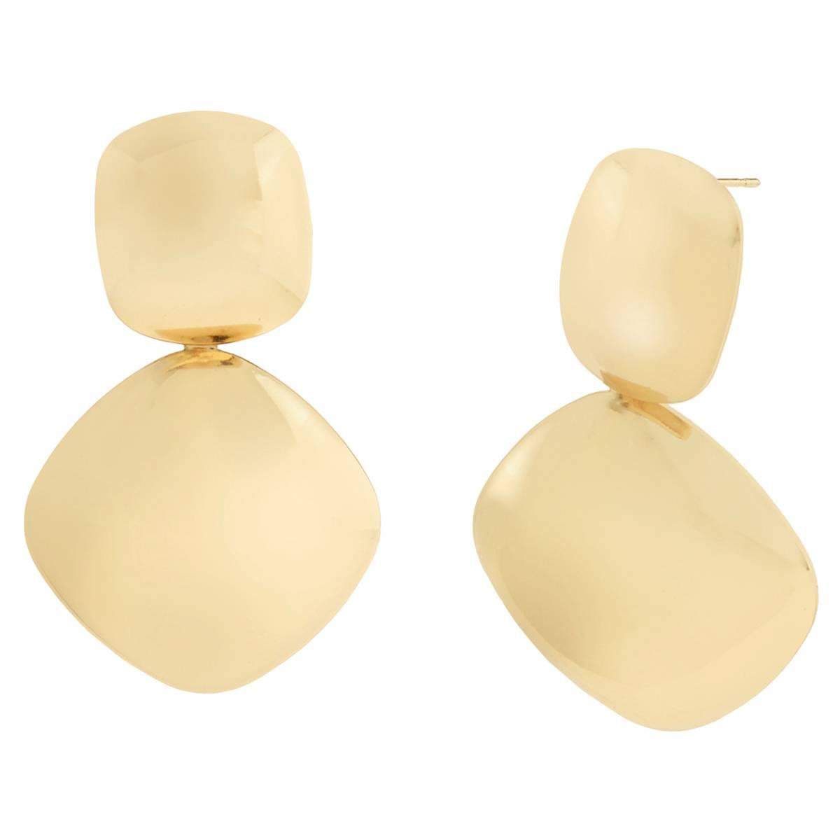 Click here for Steve Madden Gold Vintage Puffy Drop Earrings prices