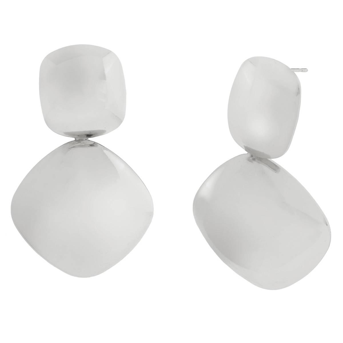 Click here for Steve Madden Silver Vintage Puffy Drop Earrings prices