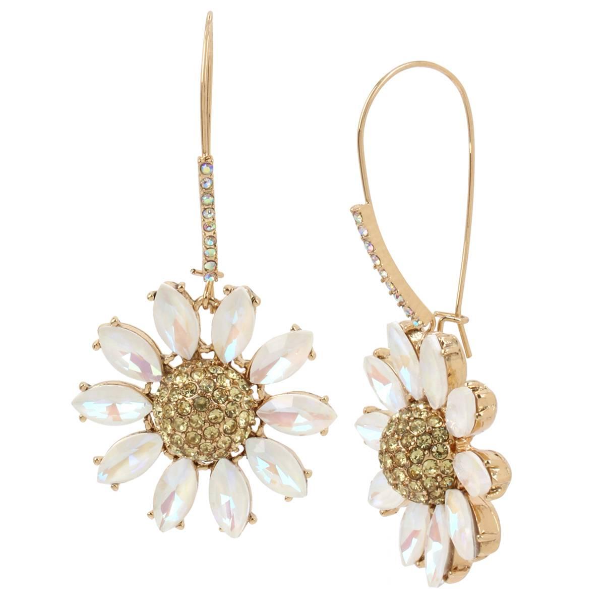 Click here for Betsey Johnson Pave Daisy Dangle Earrings prices