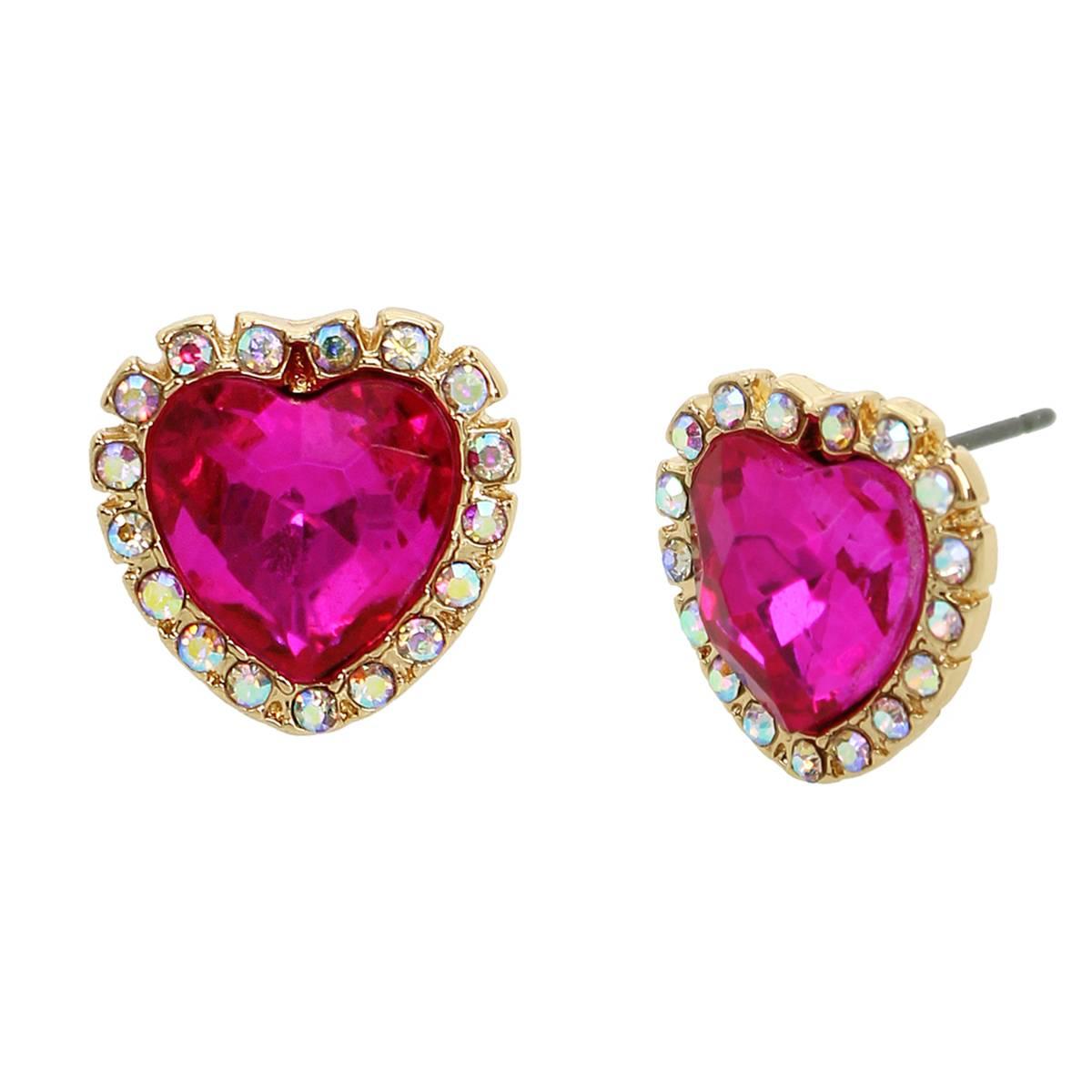 Click here for Betsey Johnson Stone Heart Stud Earrings prices
