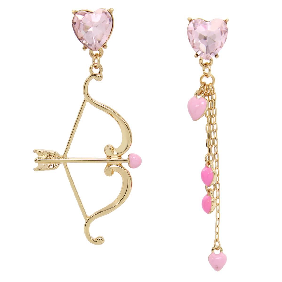 Click here for Betsey Johnson Heart Arrow Mismatch Dangle Earring... prices