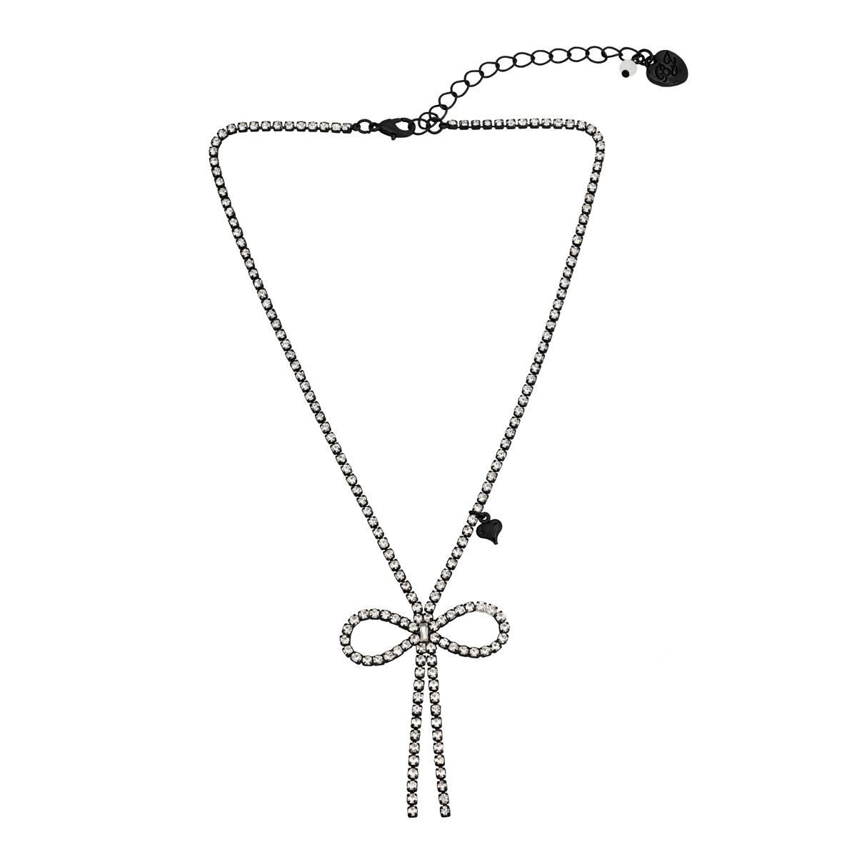 Click here for Betsey Johnson Rhinestone Bow Pendant Necklace prices