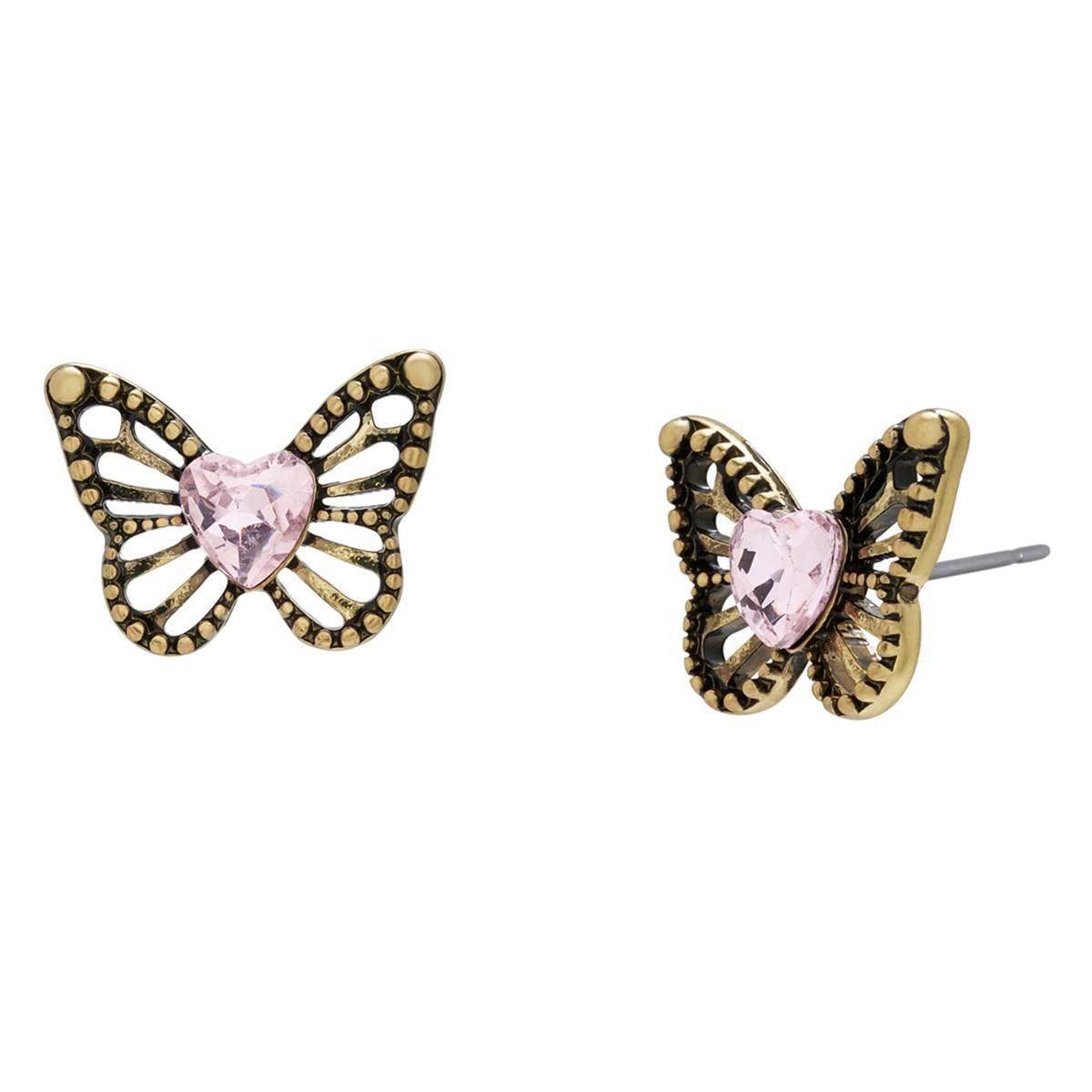 Click here for Betsey Johnson Boho Butterfly Openwork Stud Earrin... prices