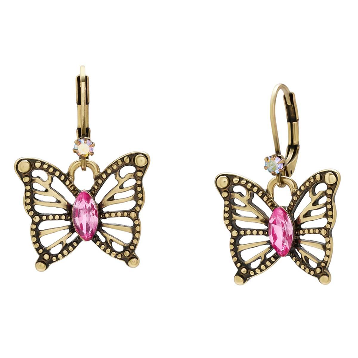 Click here for Betsey Johnson Boho Butterfly Openwork Drop Earrin... prices