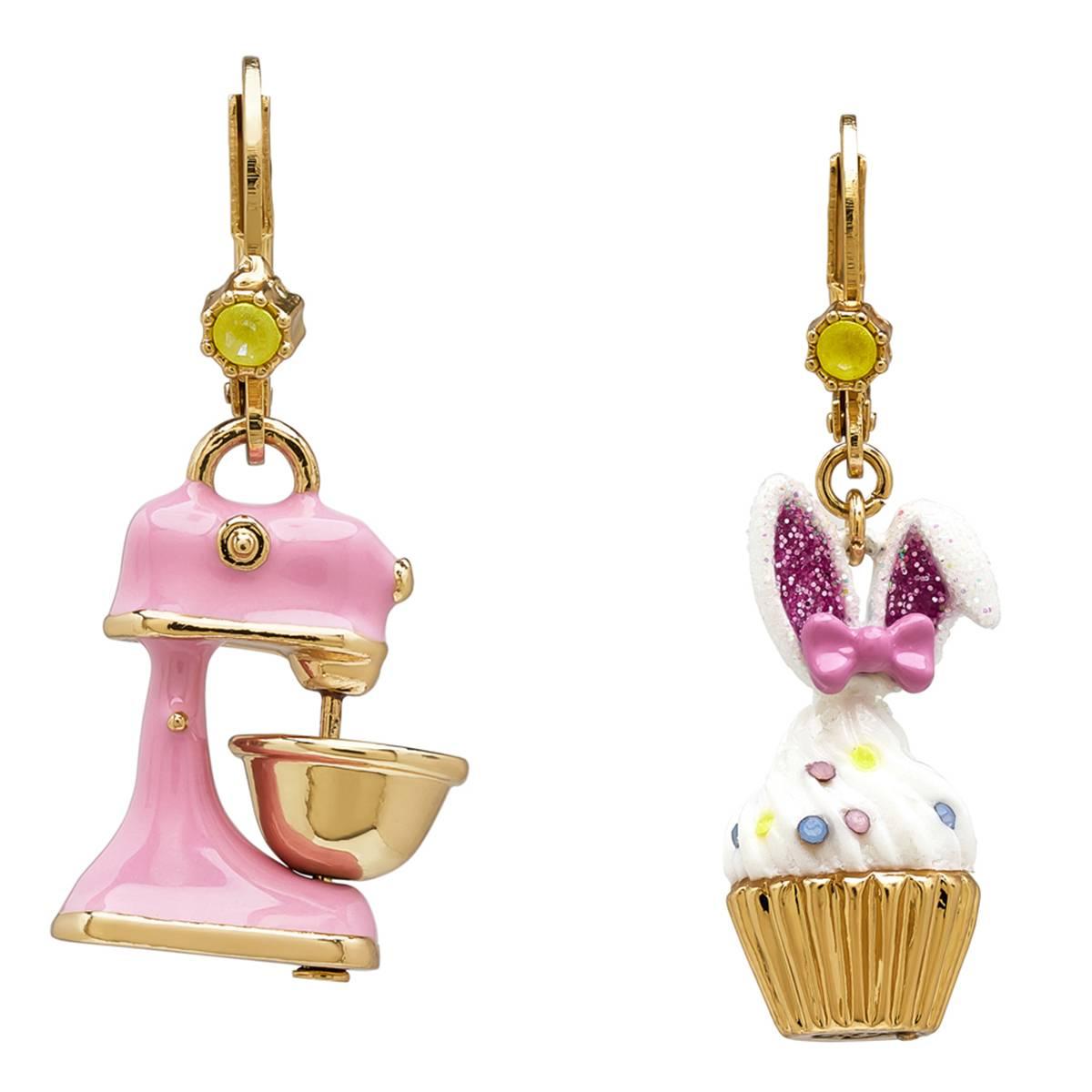 Click here for Betsey Johnson Spring Bunny Cupcake Mismatch Drop... prices