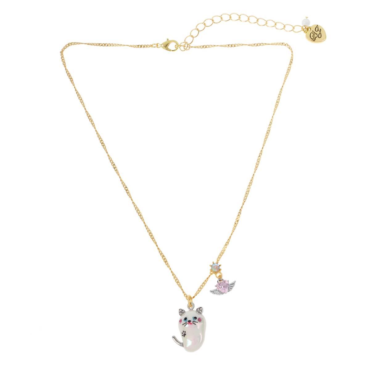 Click here for Betsey Johnson Pearl Critters Cat Pendant Necklace prices