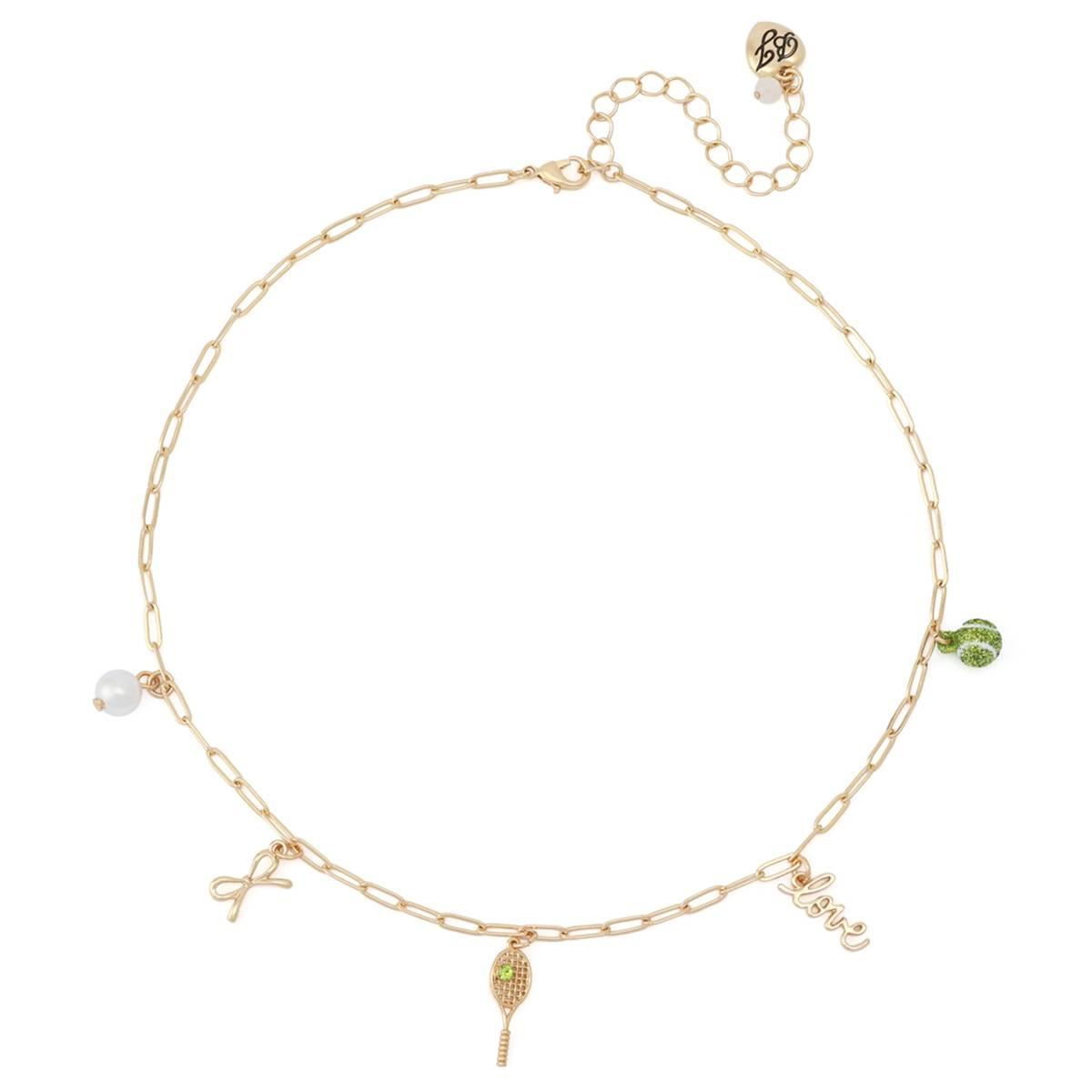 Click here for Betsey Johnson Tennis Charm Bib Necklace prices