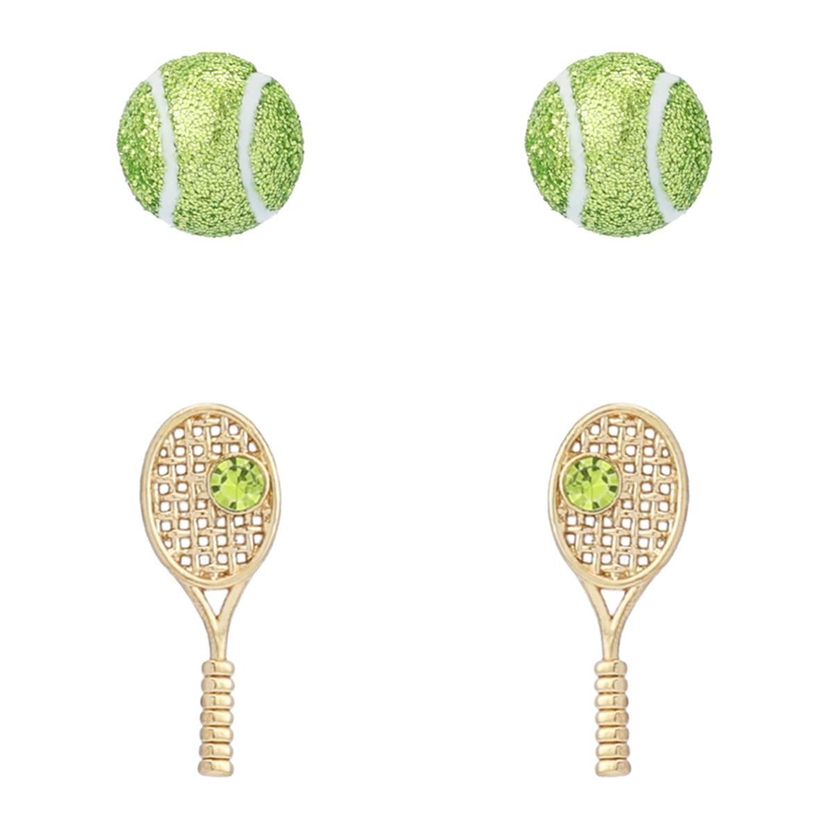Click here for Betsey Johnson Tennis Racquet & Ball Duo Stud Earr... prices