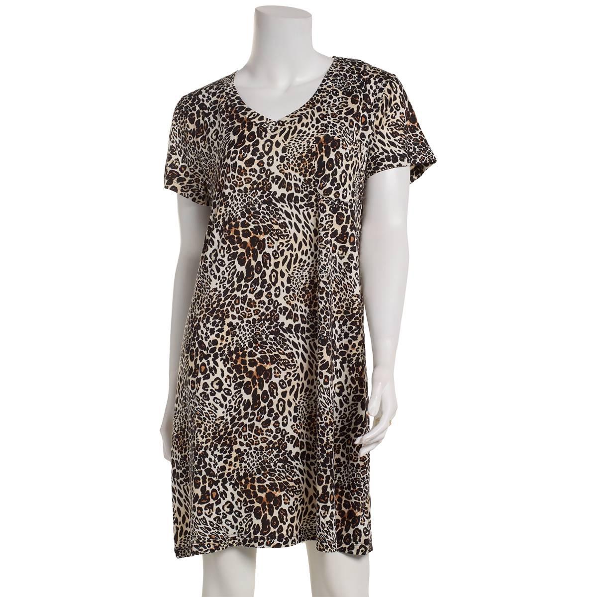 Click here for Womens Emily & Jane Short Sleeve Leopard Spotted N... prices
