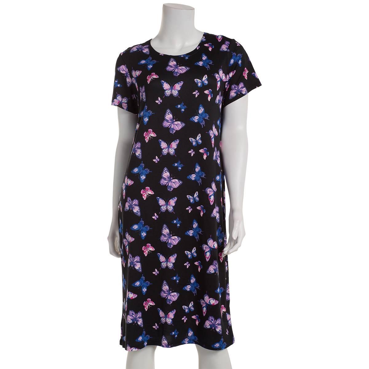 Click here for Womens Charmour Short Sleeve Peached Butterflies N... prices