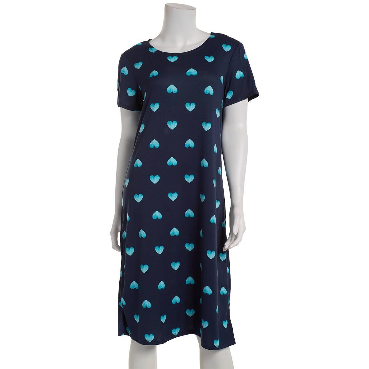 Click here for Womens Charmour Short Sleeve Peached Hearts Scoop... prices