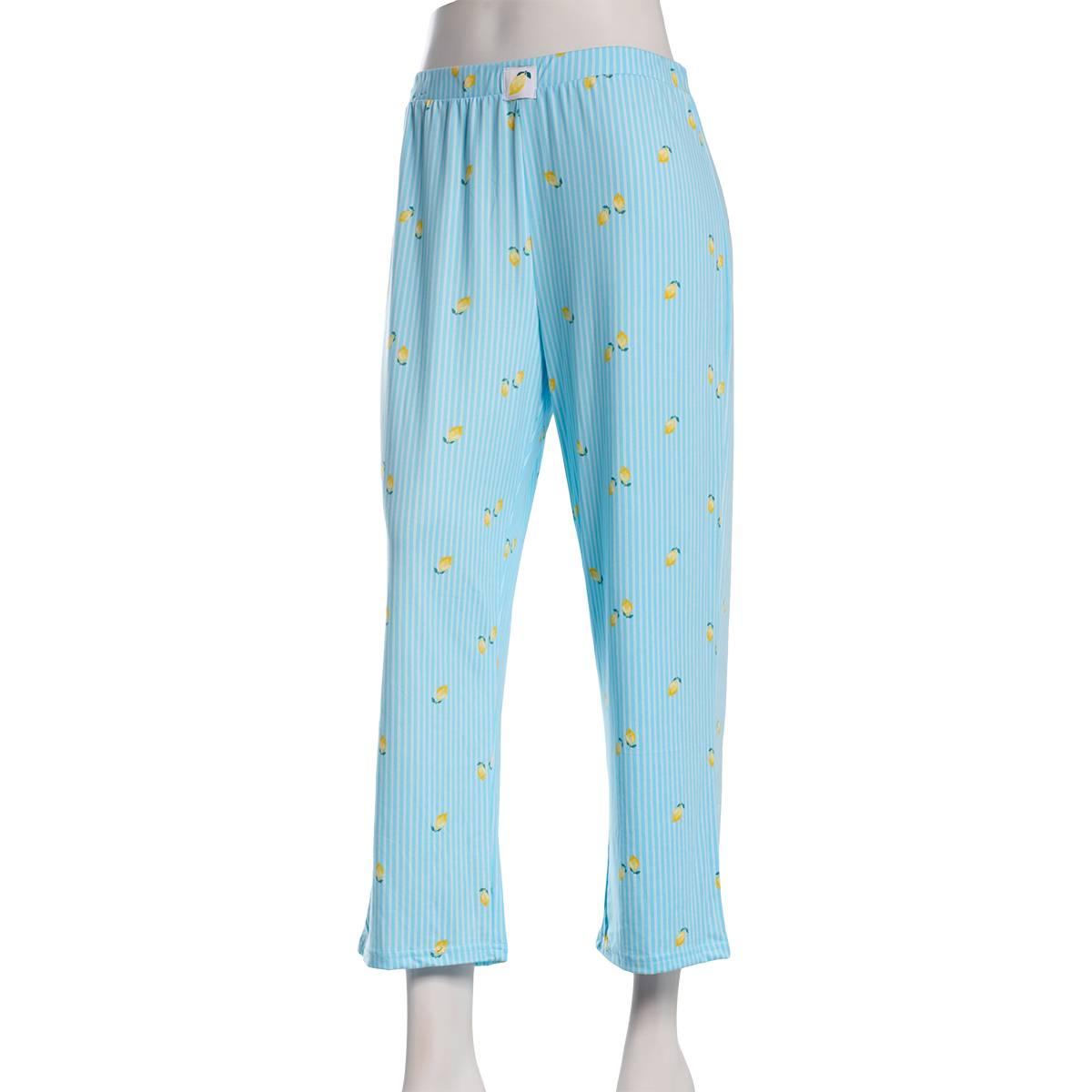Click here for Womens Charmour Lemon Stripe Pajama Capri Pants prices