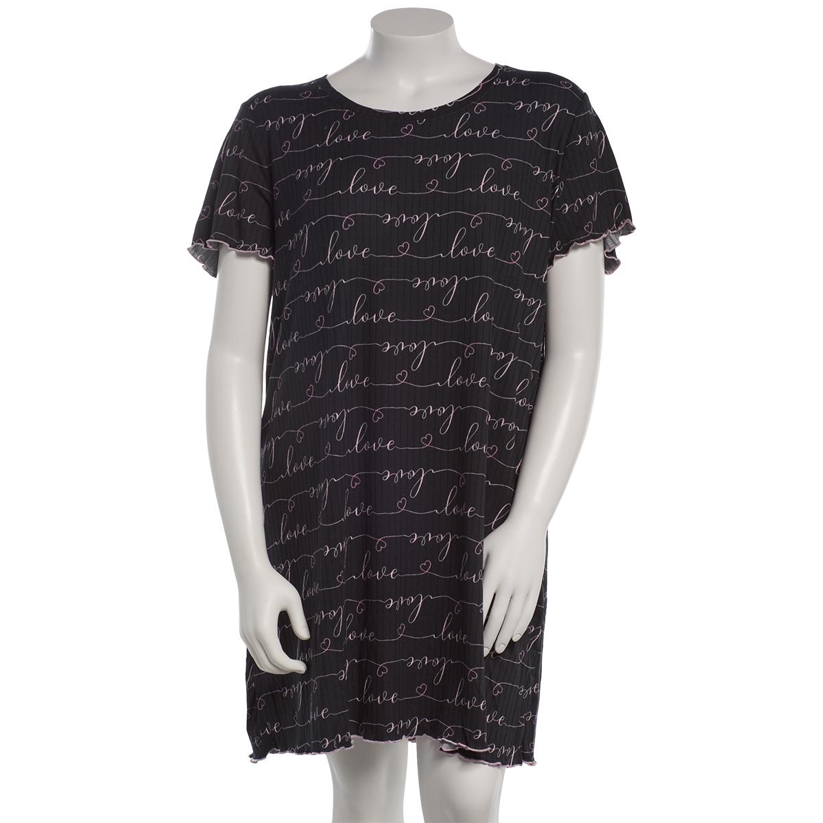 Click here for Plus Size Charmour Short Sleeve Love Script Nights... prices