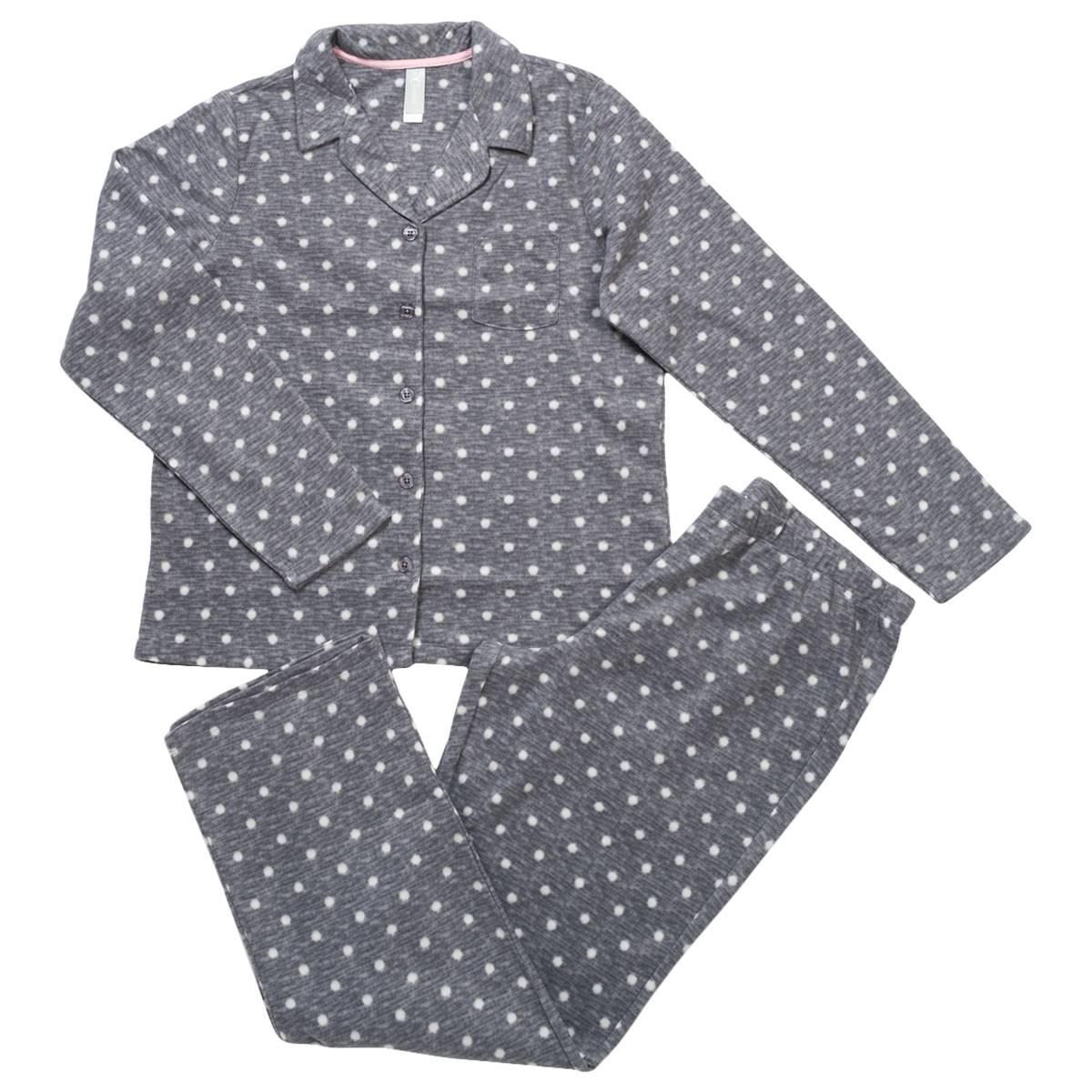 Click here for Womens Charmour Long Sleeve Folded Dots V-Neck Paj... prices