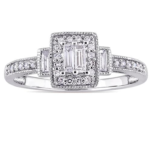 Click here for 10kt. Loveblooms(tm) Baguette 1/3ctw. Diamond Enga... prices