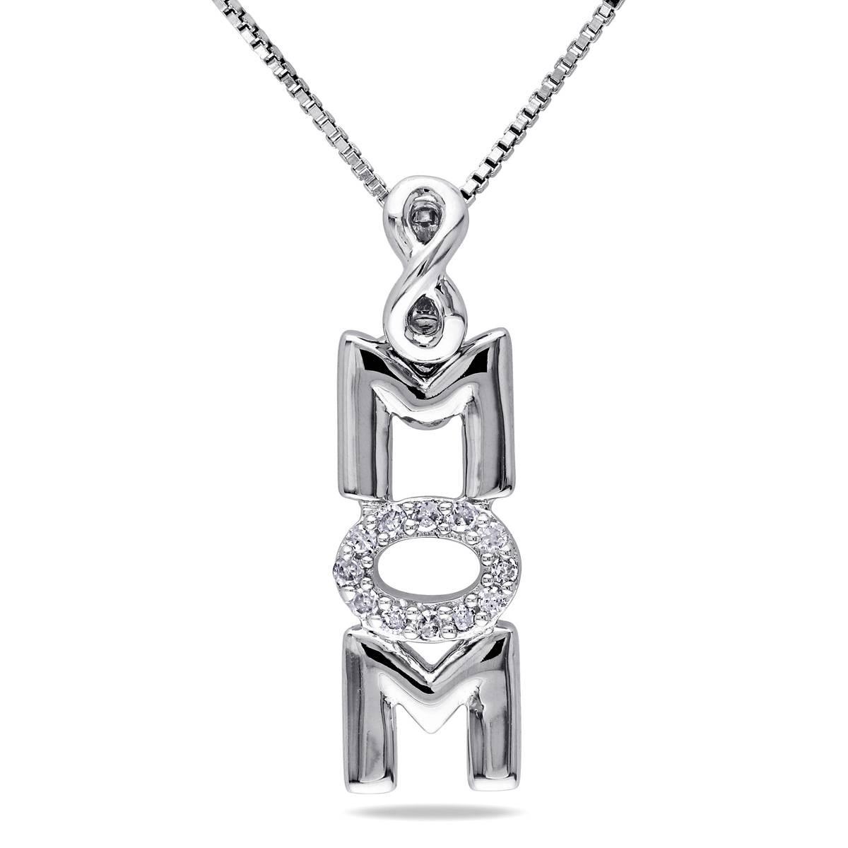 Click here for Sophia B Sterling Silver 0.06ct. Diamond Mom Penda... prices