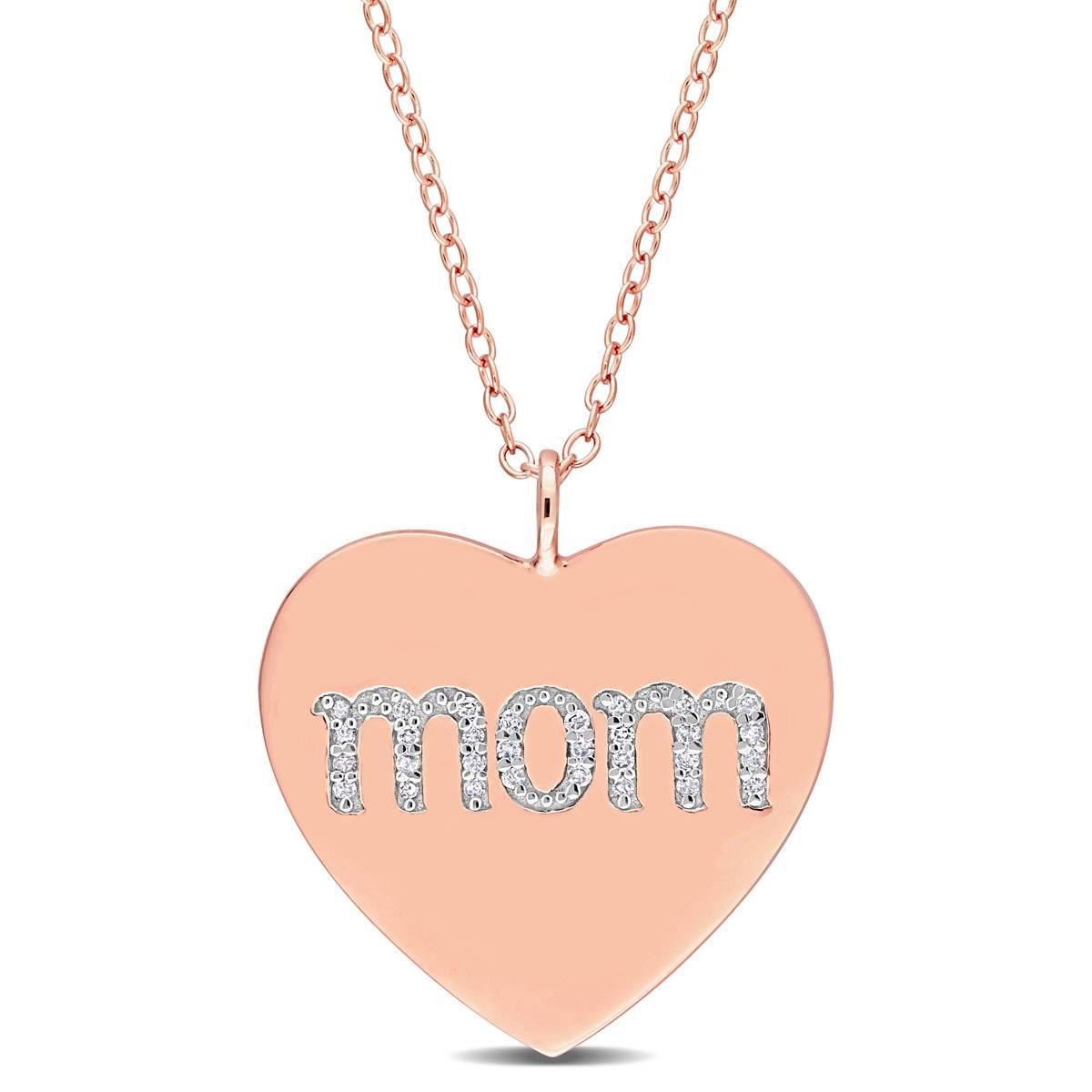 Click here for Sophia B 1/10ctw. Diamond Mom Heart Chain Pendant prices