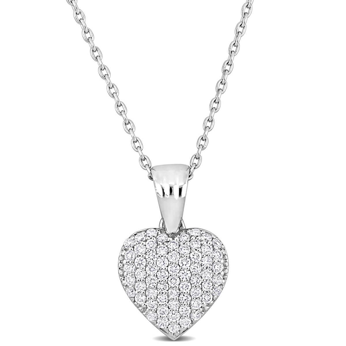 Click here for Sophia B 14kt. White Gold 3/8ct. Diamond Heart Pen... prices