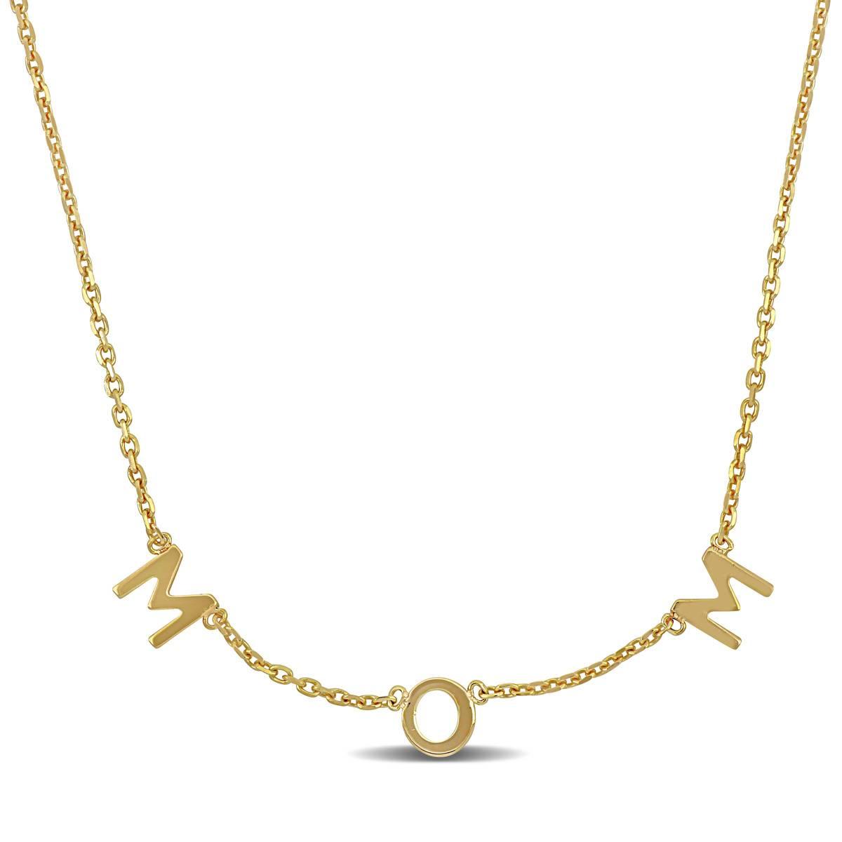 Click here for Sophia B 14kt. Yellow Gold Mom Pendant Necklace prices