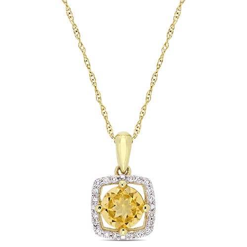 Click here for Gemstone Classics(tm) 10kt. Gold & Citrine Pendant... prices