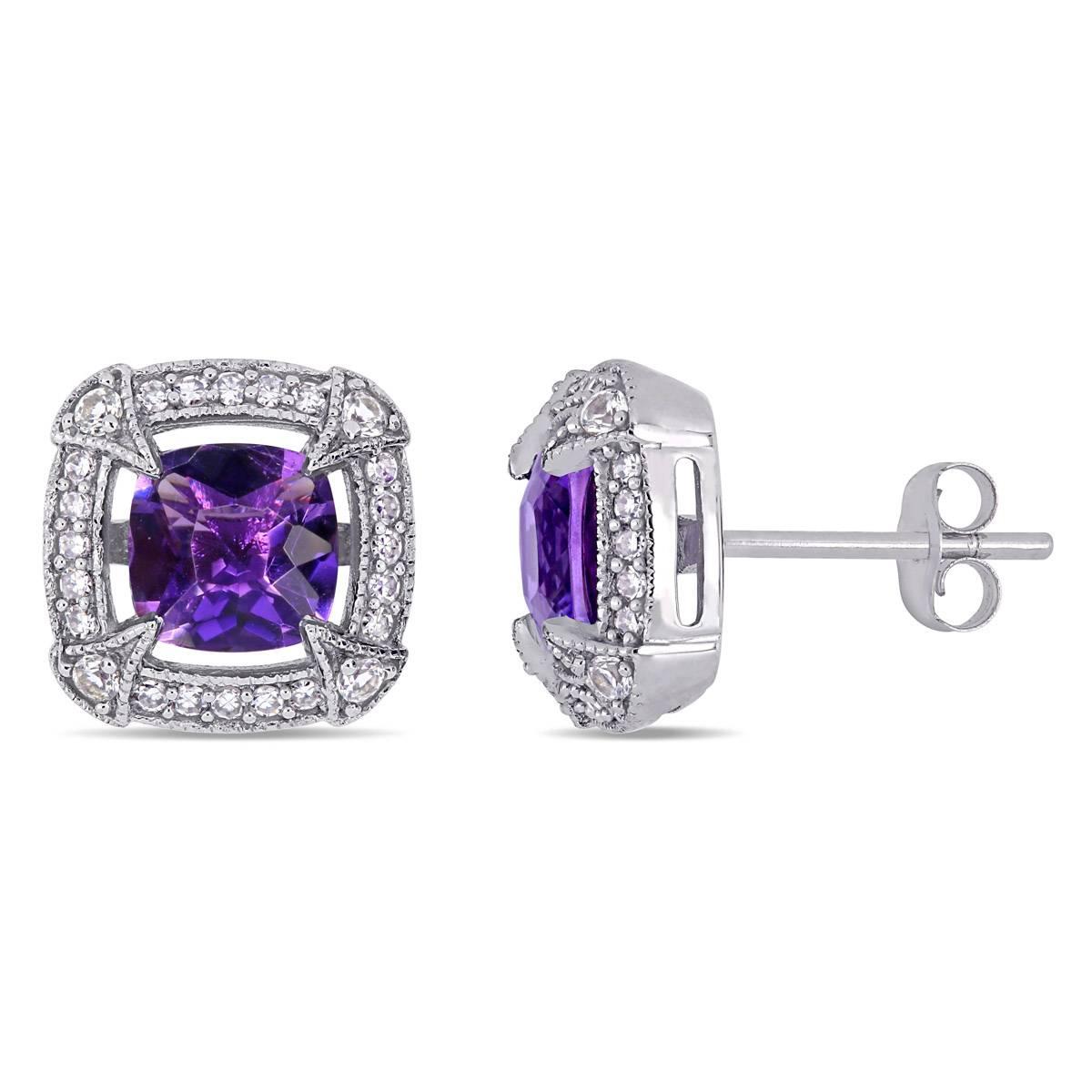 Click here for Sophia B 10kt. White Gold Amethyst & White Sapphir... prices