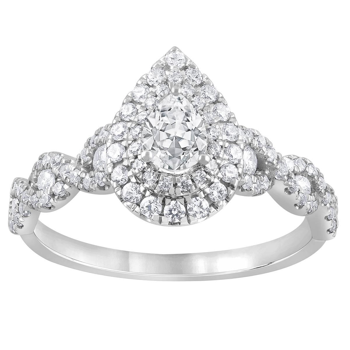 Click here for Diamond Classics(tm) White Gold Pear Cut Double Ha... prices
