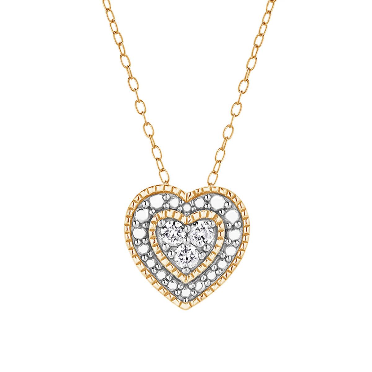 Click here for Nova Star(R) 1/10ctw. Lab-Grown Diamond Heart Pend... prices