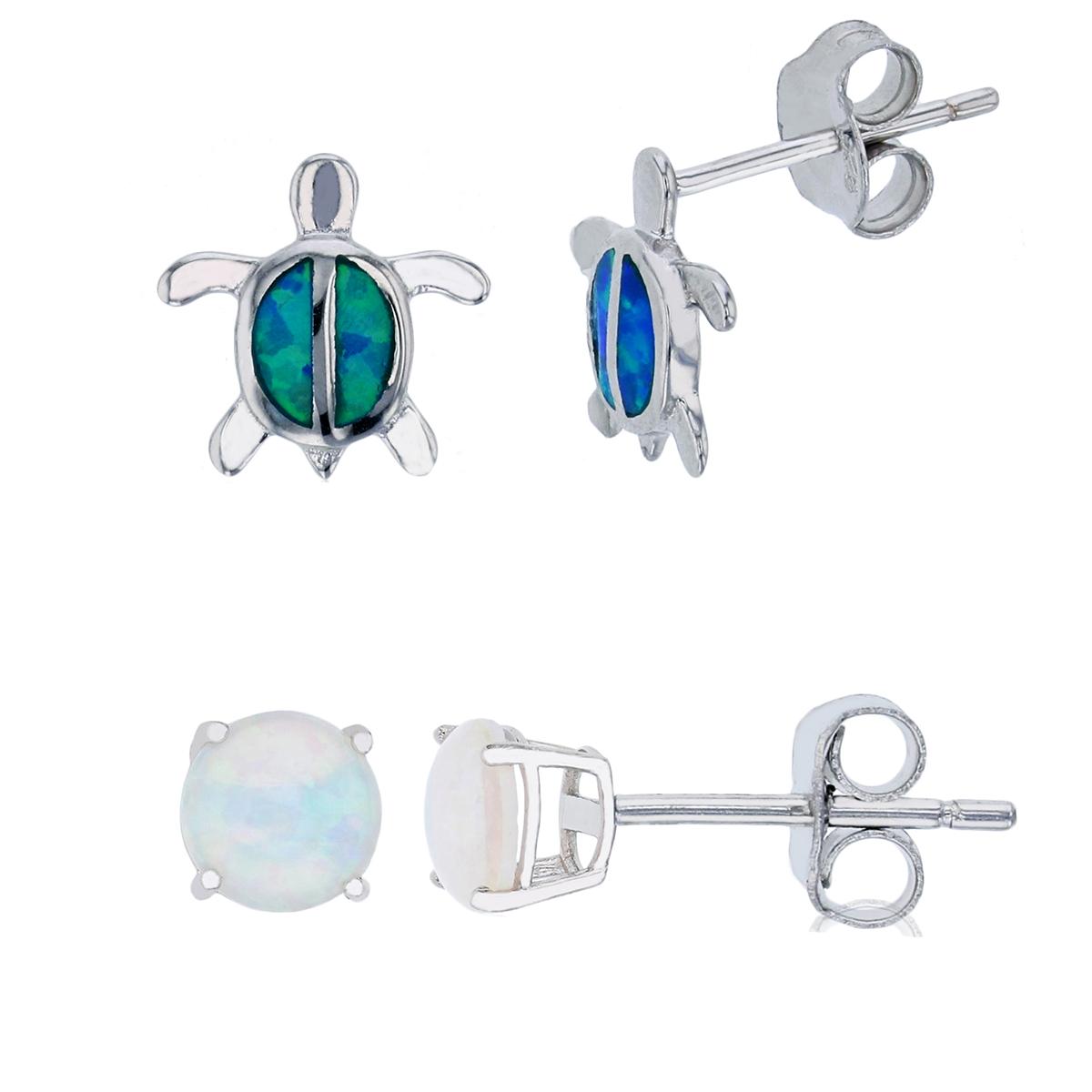 Click here for Gemstone Classics(tm) 2pr. Opal Solitaire Turtle S... prices