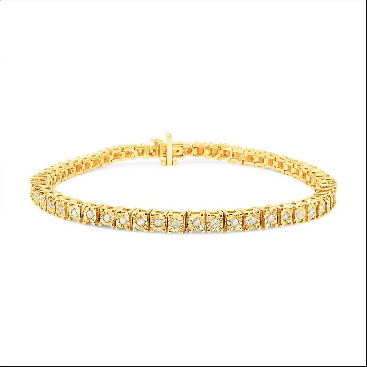Click here for Haus of Brilliance Gold over Sterling Silver Tenni... prices