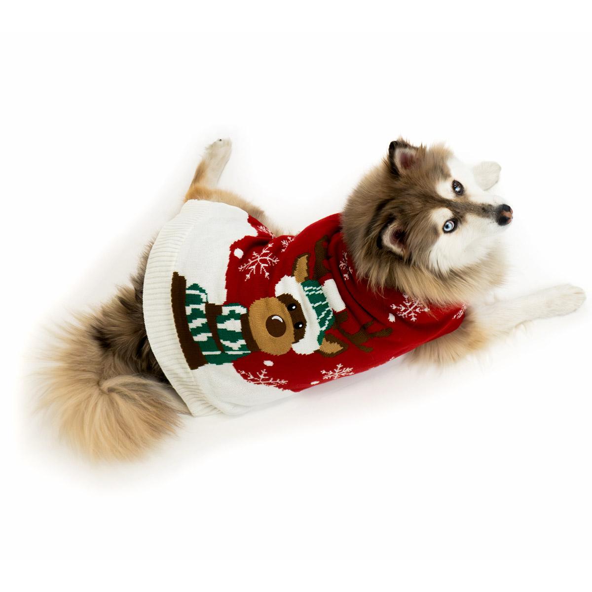Click here for North Paw Christmas Reindeer Pet Sweater prices