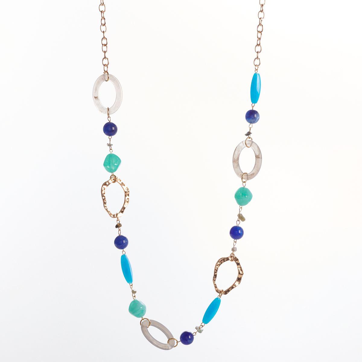 Click here for Ashley Cooper(tm) Gold-Tone Turquoise Bead Necklac... prices