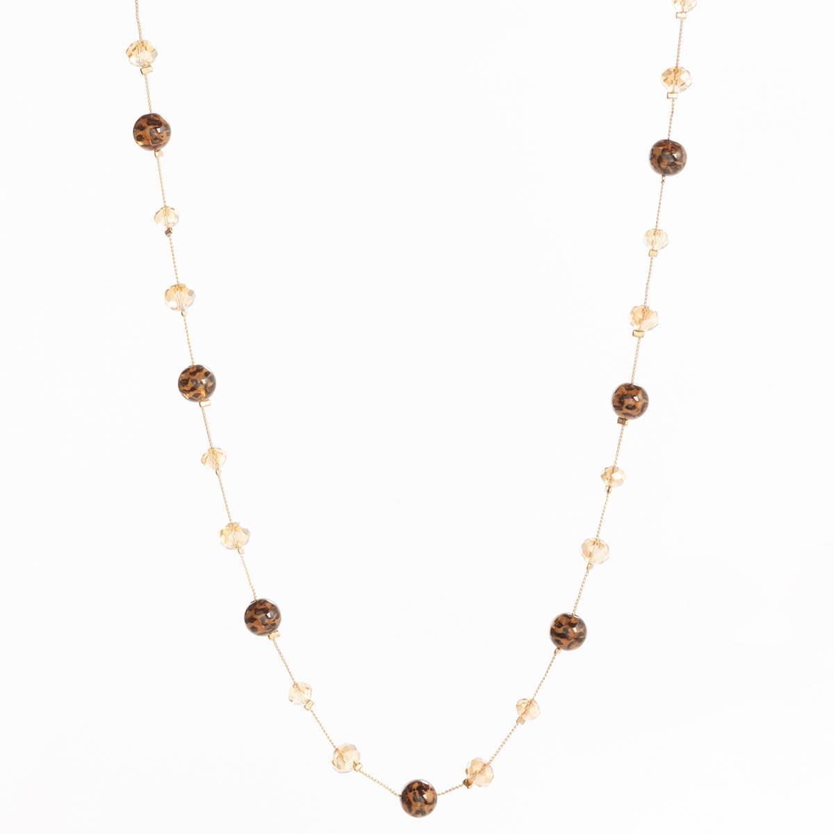 Click here for Ashley Cooper(tm) Long Beaded Animal Print Necklac... prices