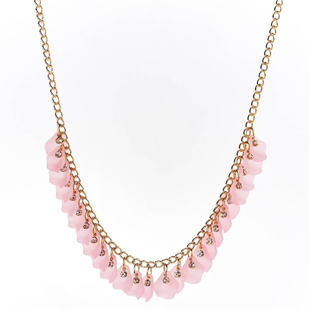 Click here for Ashley Cooper(tm) Gold-Tone Pink Petal Cluster Nec... prices