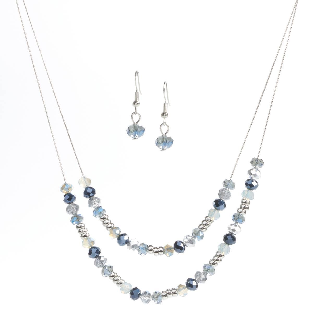 Click here for Ashley Cooper(tm) Navy Blue Glass Beaded 2 Row Ill... prices